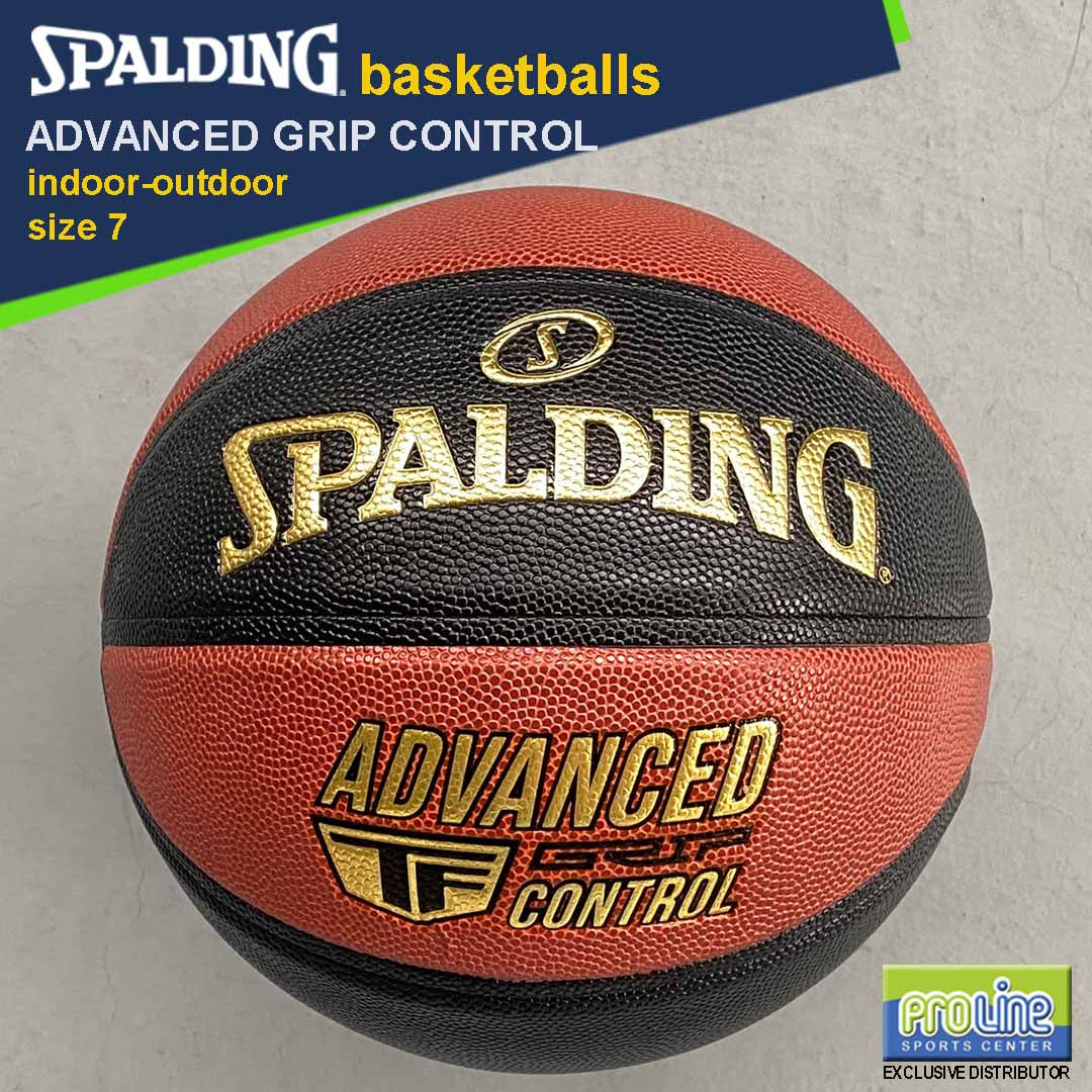 SPALDING Advanced Grip Control Black/Orange Original Indoor-Outdoor Ba ...