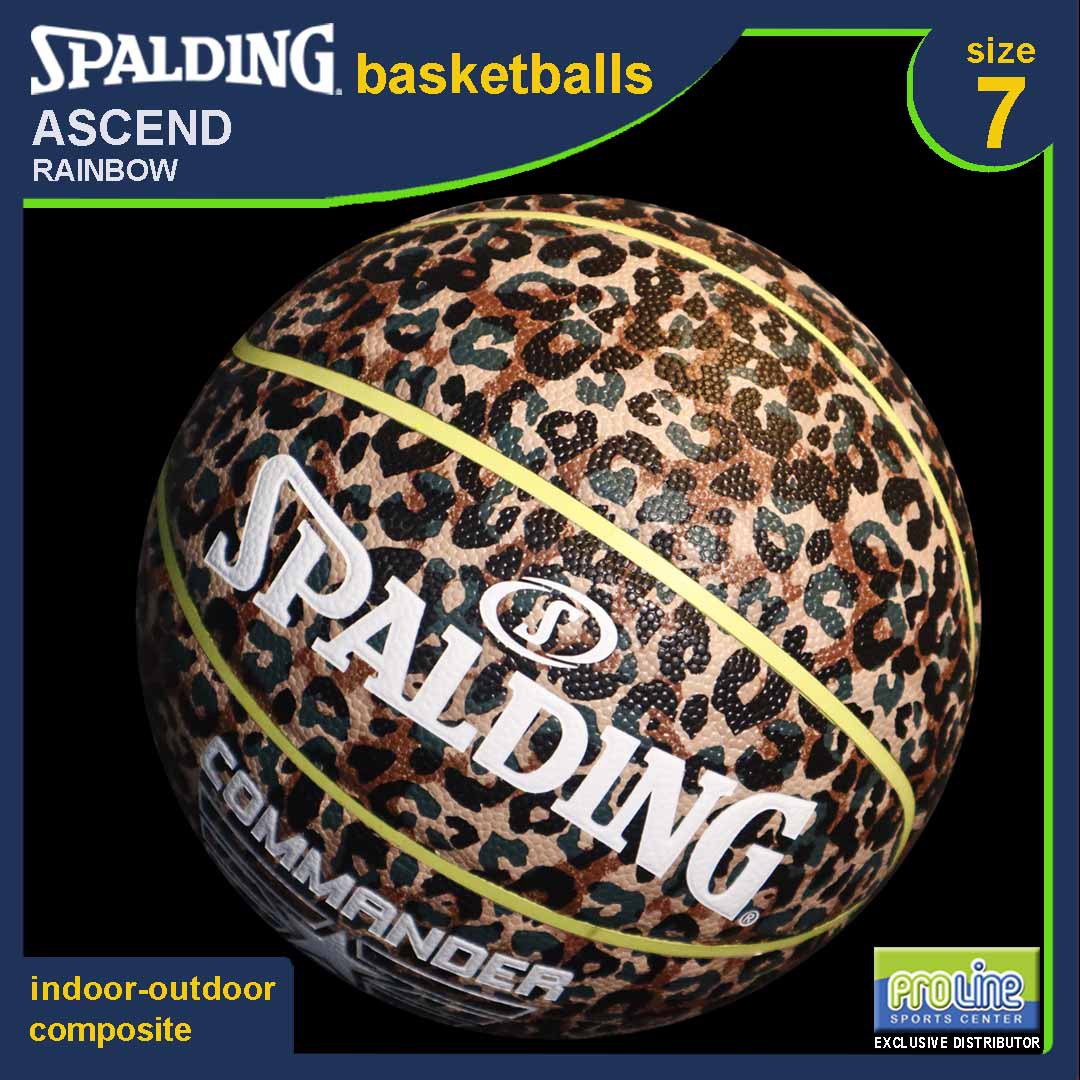 SPALDING Commander Leopard Original Indoor-Outdoor Basketball Size 7 ...