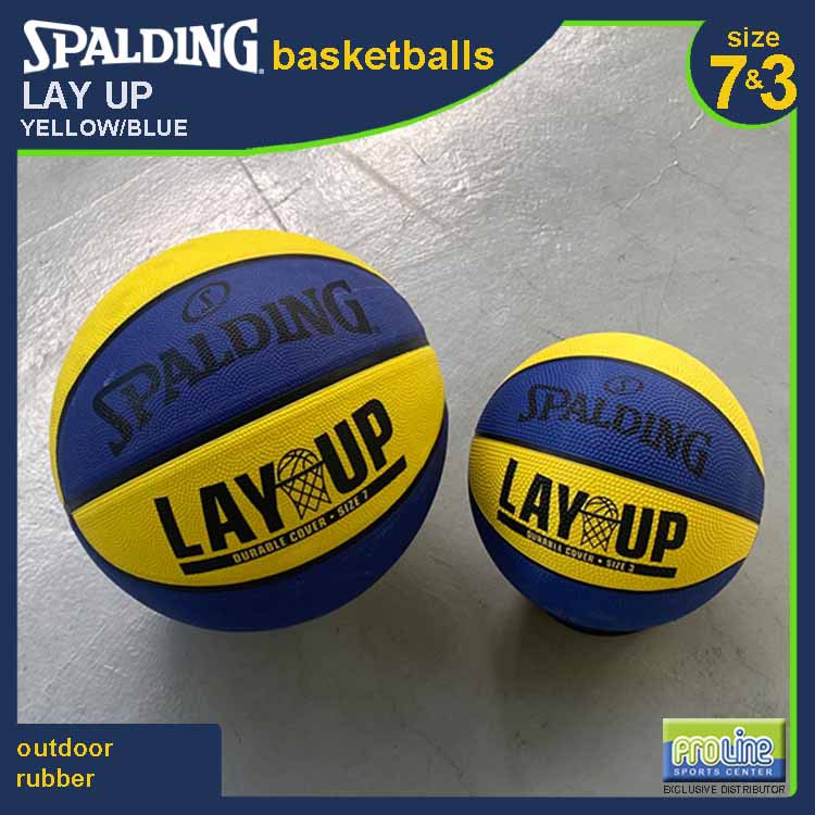 SPALDING Lay Up Original Outdoor Basketball Size 7, Size 5 and Size 3 ...
