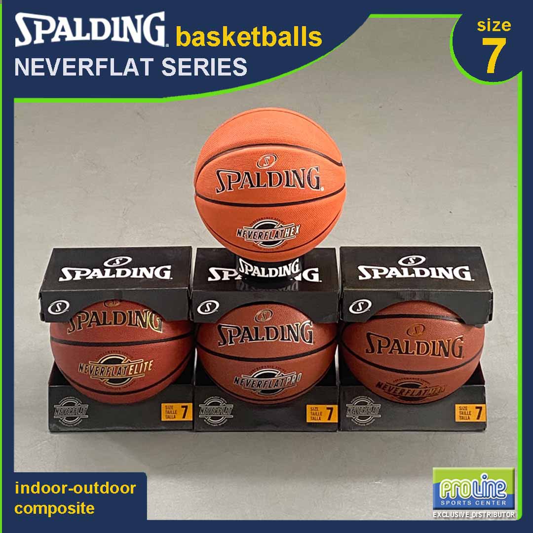 SPALDING NeverFlat Series Original Indoor-Outdoor Basketball Size 7 ...